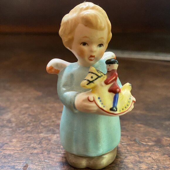 Goebel | Holiday | Goebel Little Angel Holding Rocking Horse Toy ...